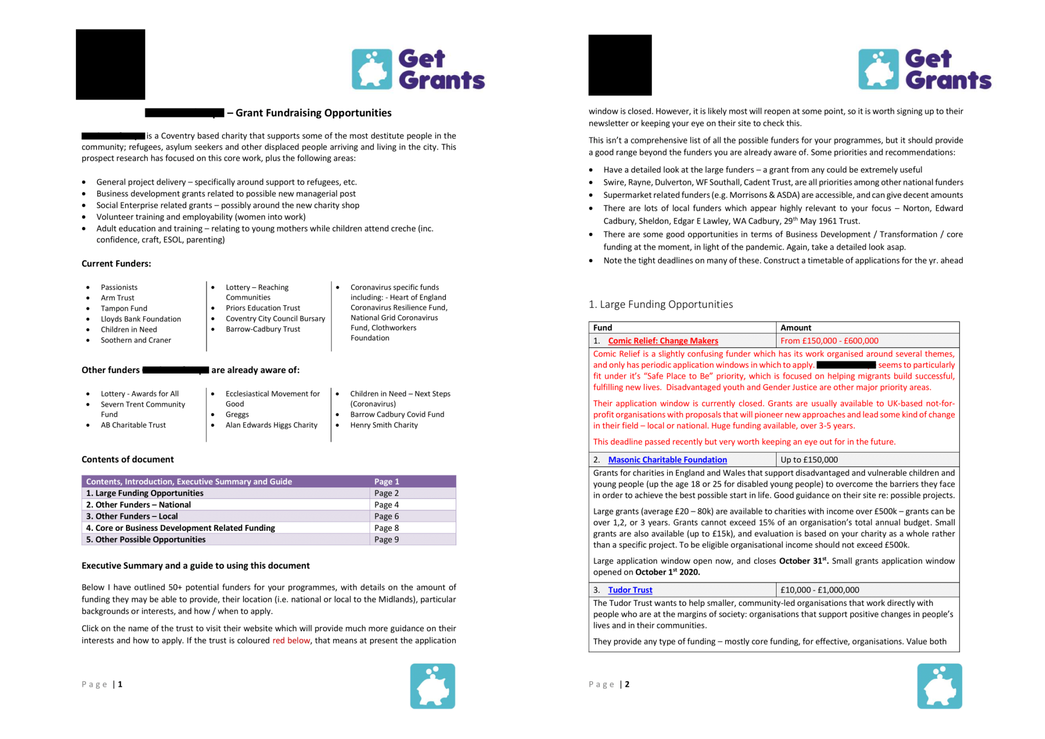 Prospect Report Service - Get Grants